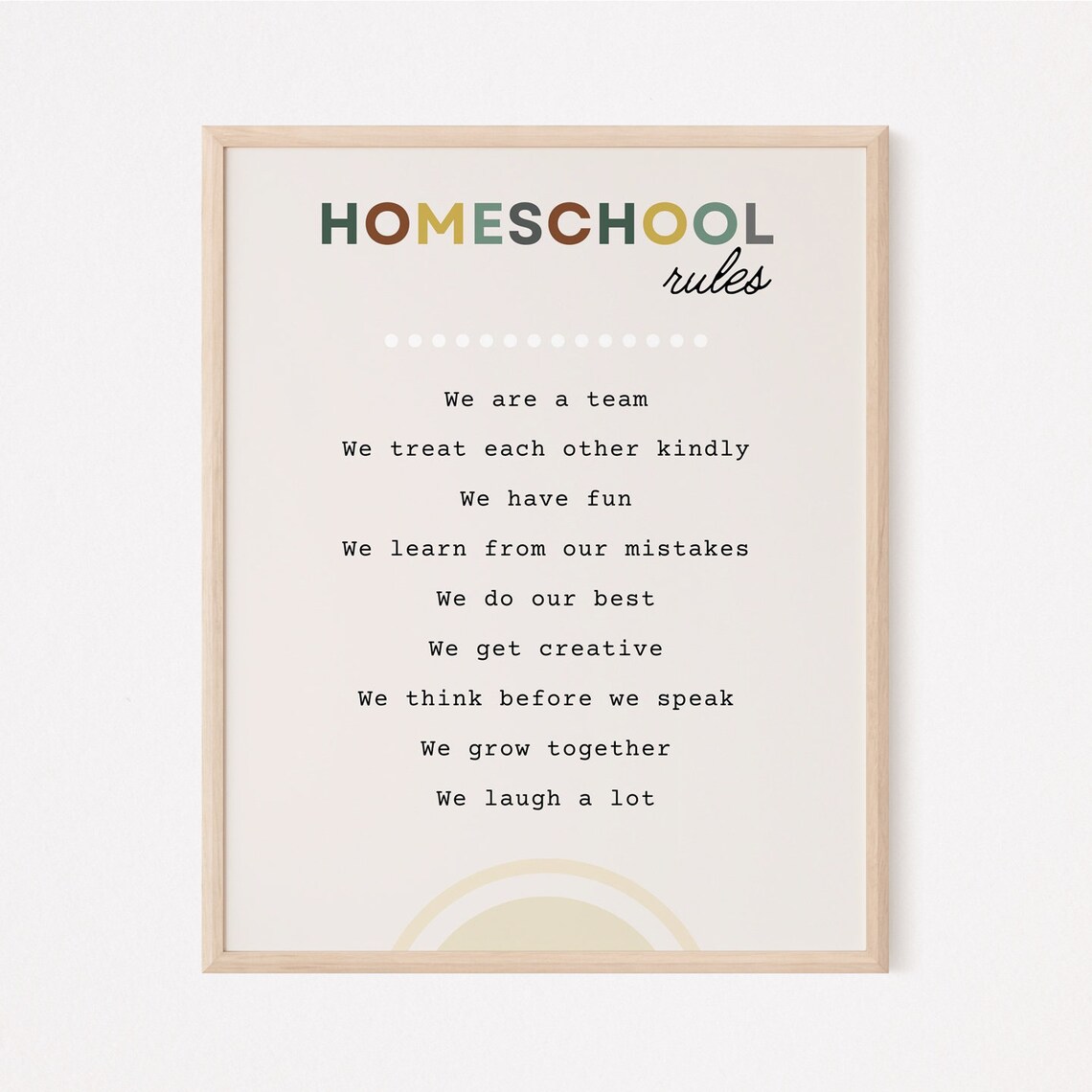 Homeschool Rules Poster, Home Education Decor, Learning Wall Art ...