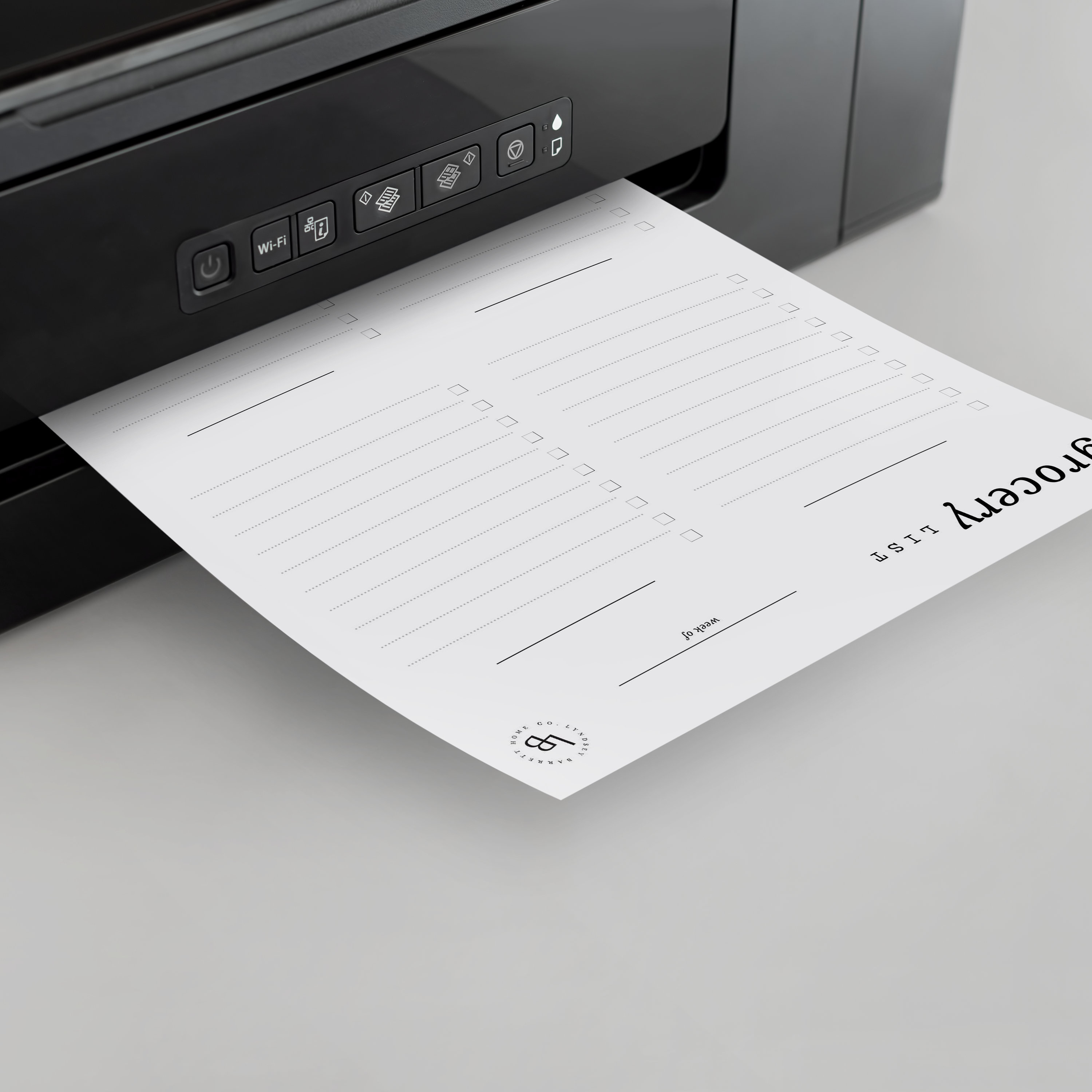 Printable Grocery List Shopping Planner Minimalistic Design Meal