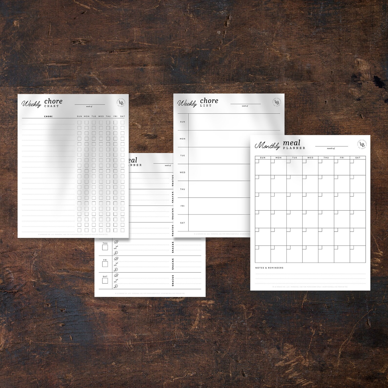 Planner BUNDLE Printable Planner Home Management Household - Etsy