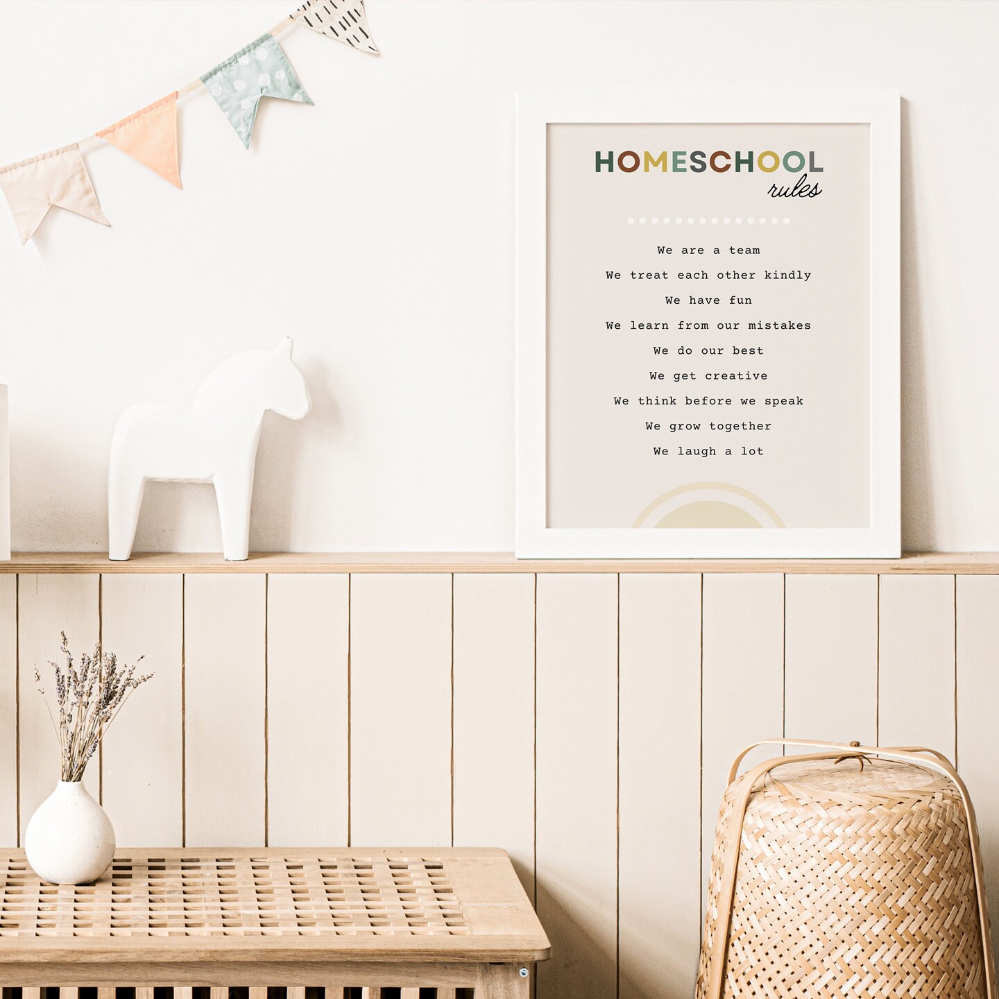 Homeschool Rules Poster, Home Education Decor, Learning Wall Art ...