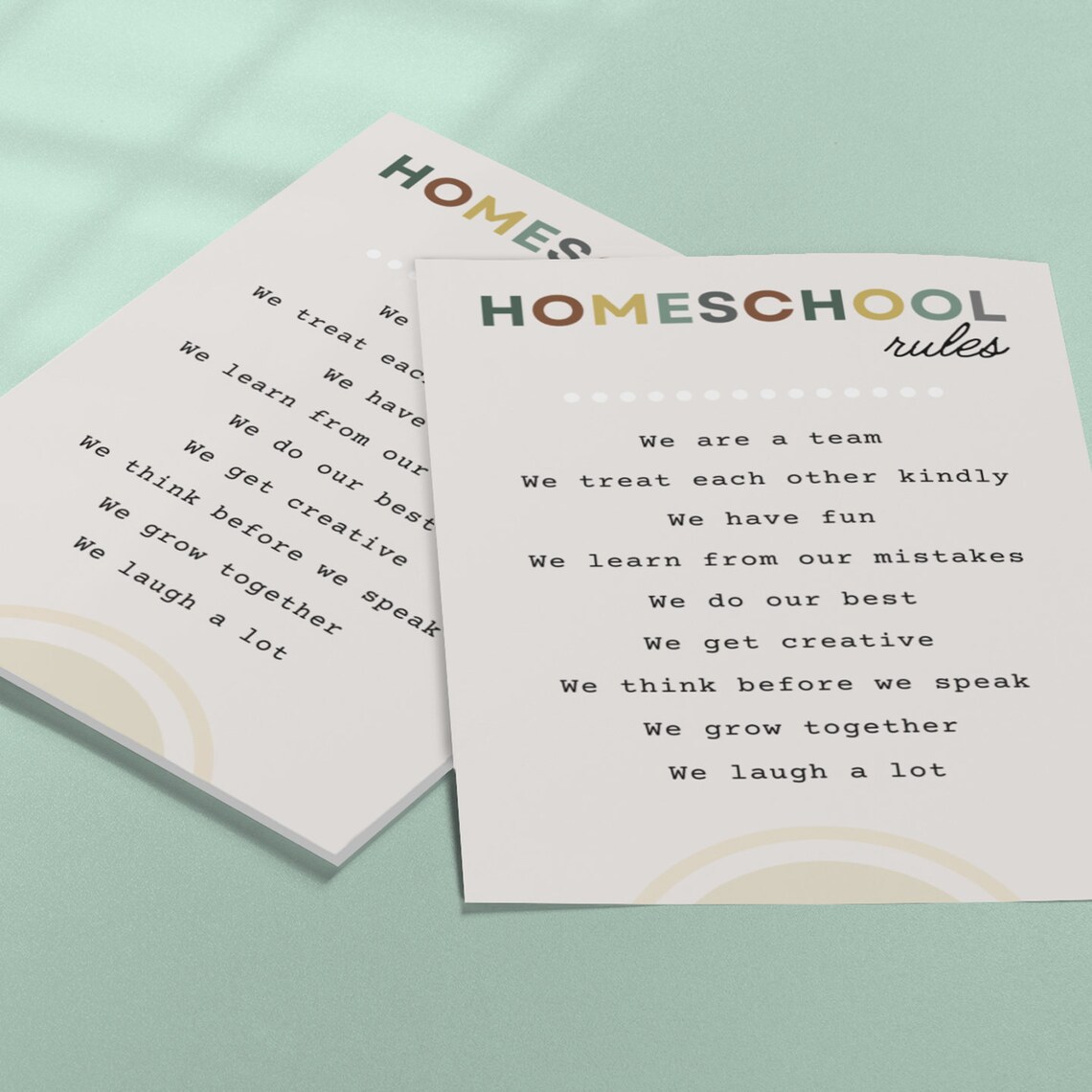 Homeschool Rules Poster, Home Education Decor, Learning Wall Art ...