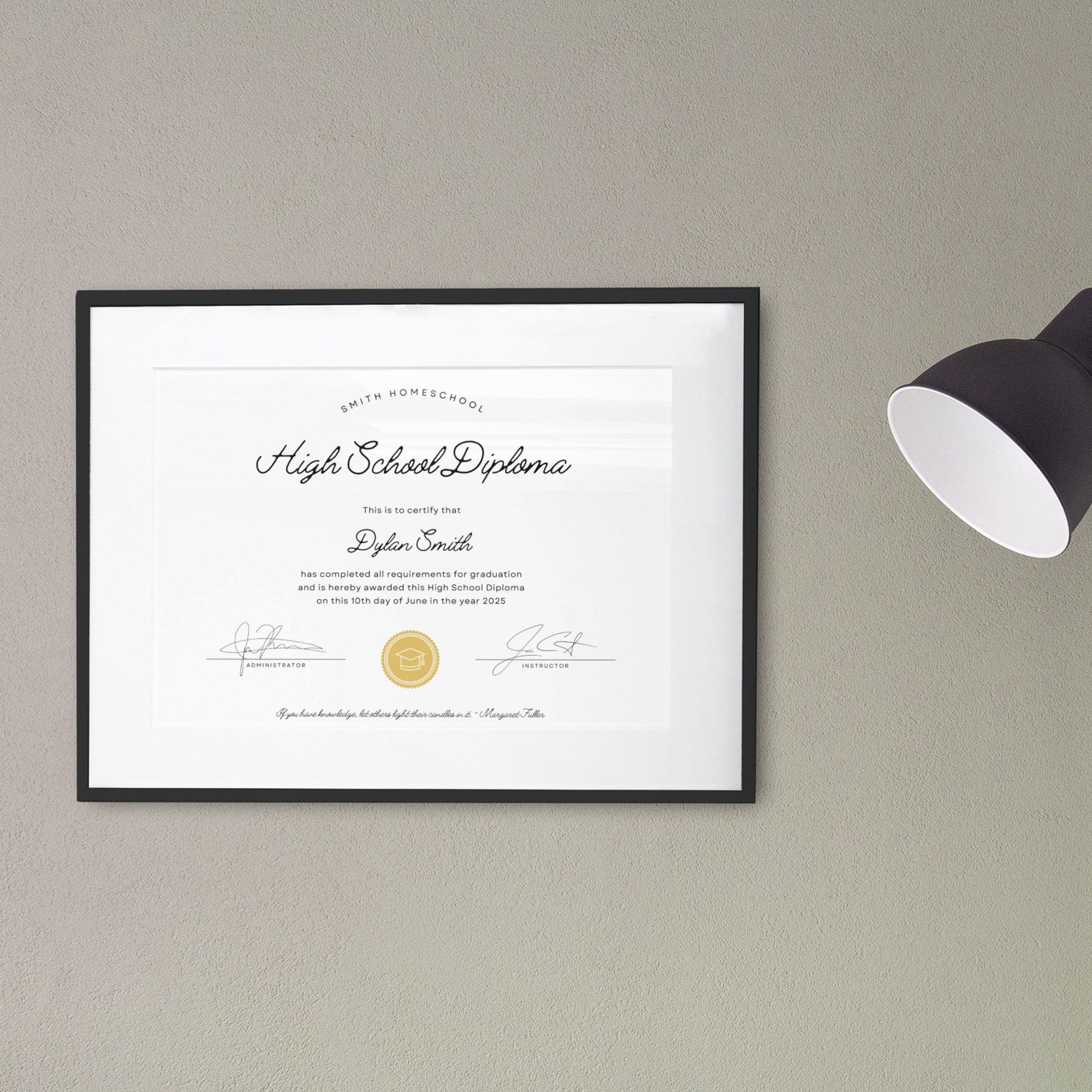 Editable Homeschool Diploma Template, Printable Homeschool Diploma ...