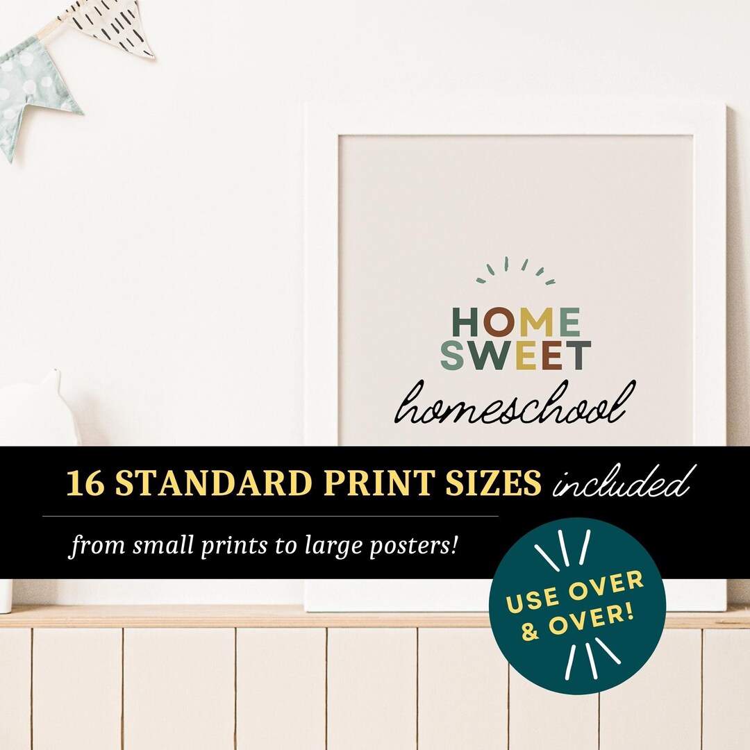 Home Sweet Homeschool, Learning Sign, Classroom Decor, School Poster ...