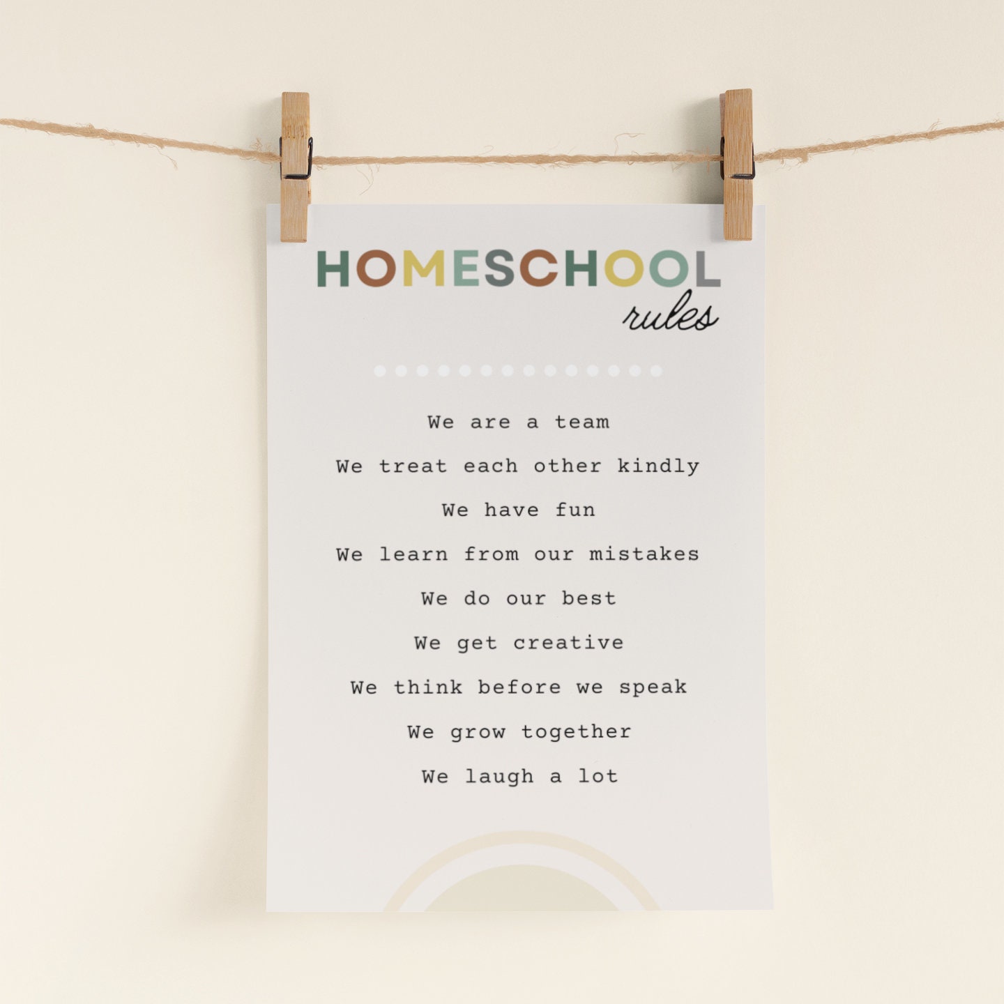 Homeschool Rules Poster, Home Education Decor, Learning Wall Art ...