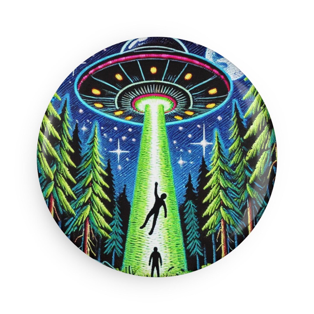 UFO Encounter Magnet, Alien Decor, Sci-fi Gifts, Space-themed ...