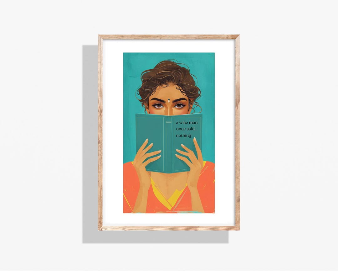 A Wise Man Once Said Nothing, Printable Art, Indian, Modern Art ...
