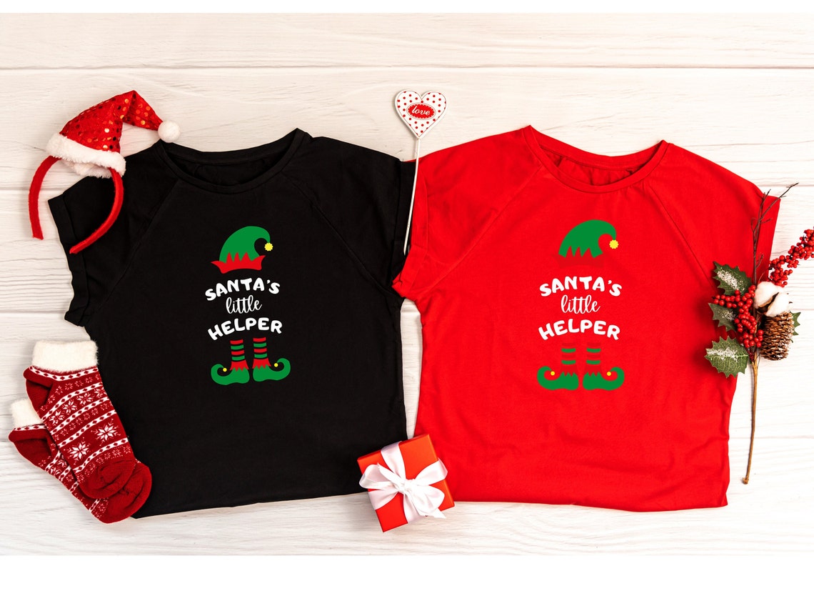 Christmas Shirt PNG SVG, Santa's Little Helper, Toddler Christmas Shirt ...