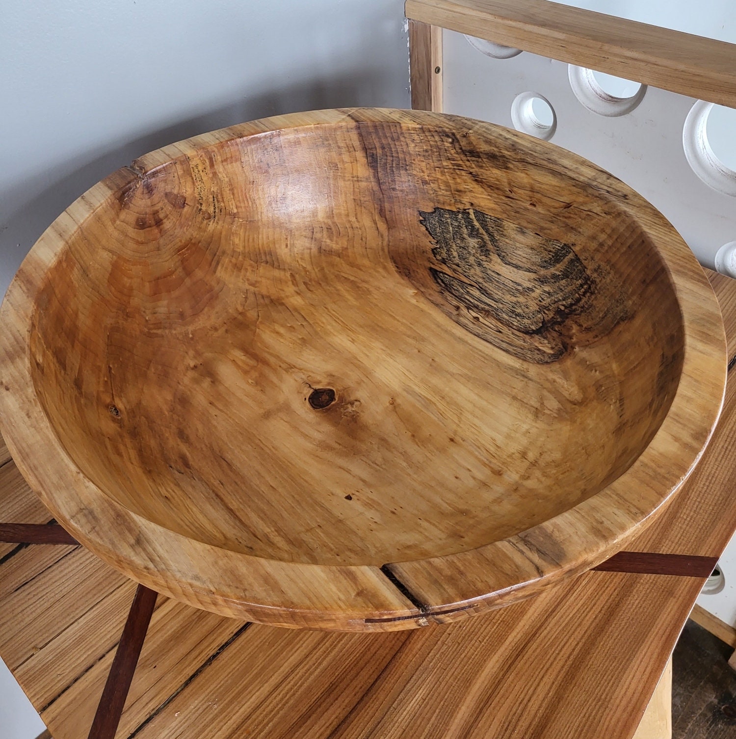 22” Silver Maple Wood Bowl - Etsy