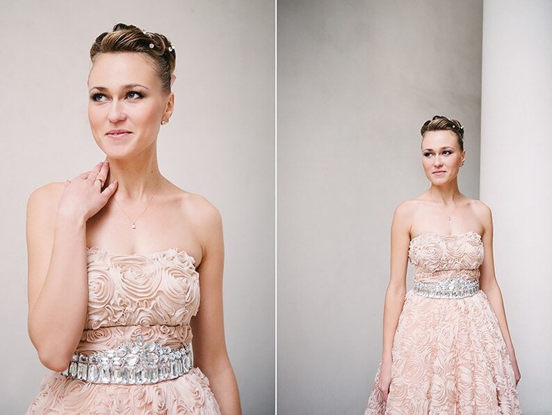 Sample wedding dress A-line style simple wedding dress Two | Etsy