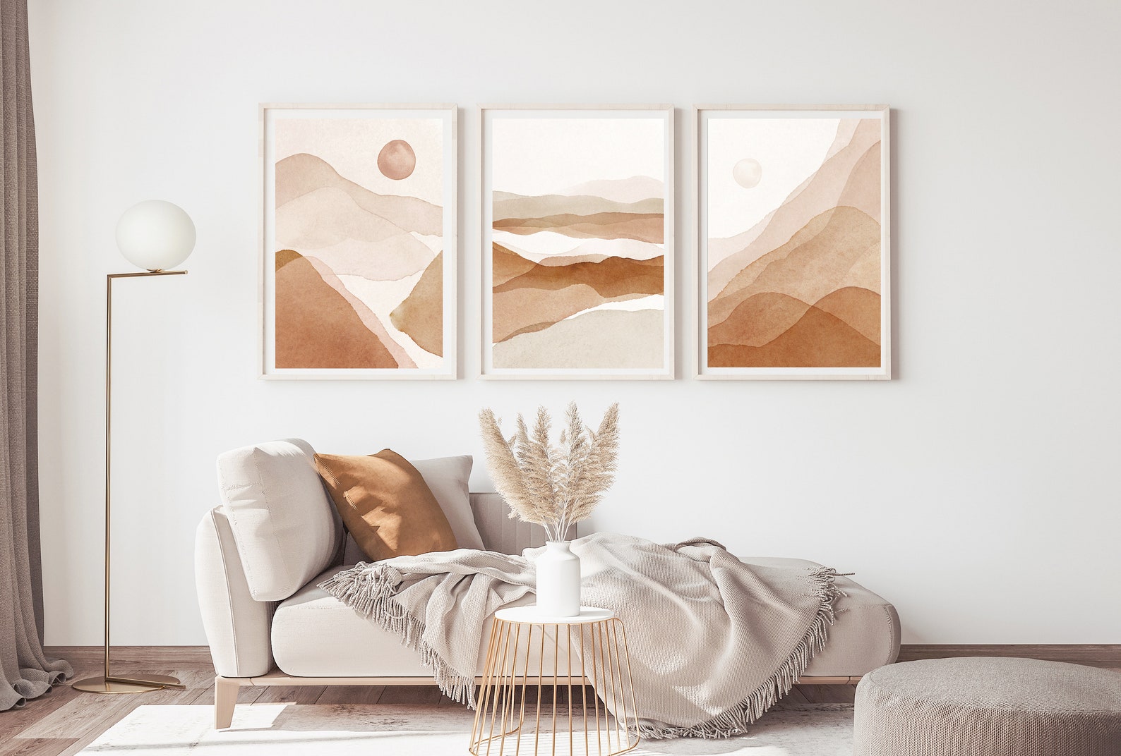 Boho Art Set of 3 Prints Boho Wall Art Abstract Gallery Wall - Etsy