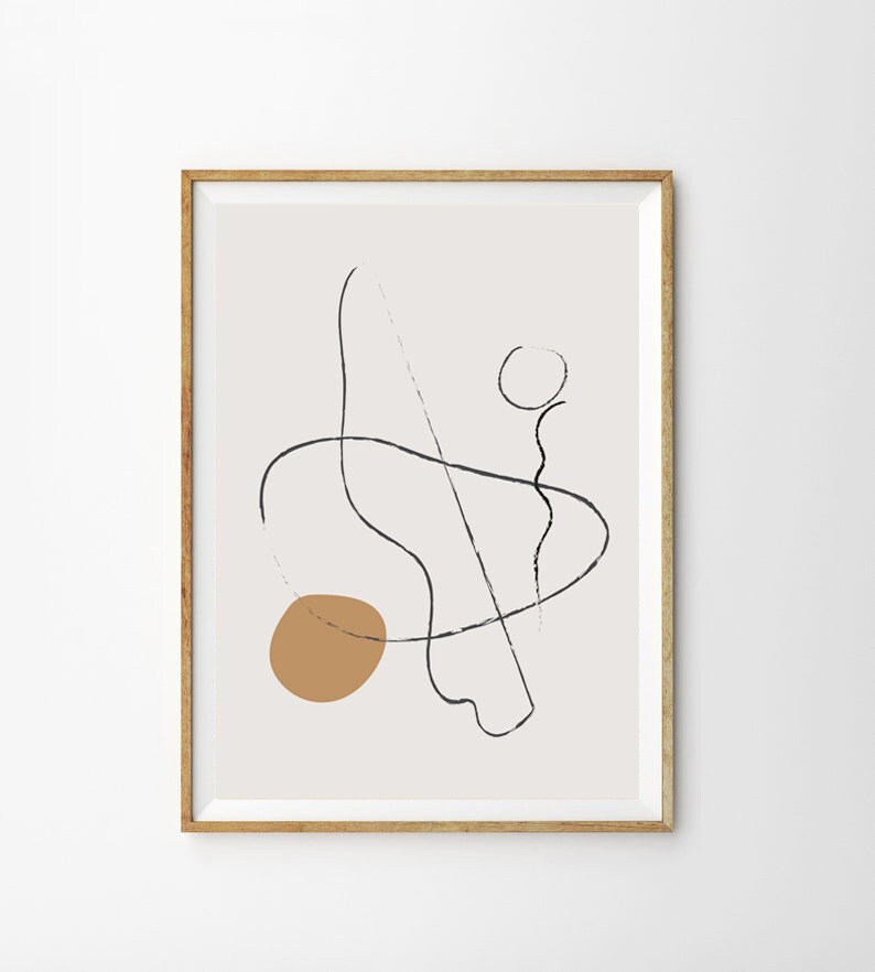 Printable Wall Art, Scandinavian Modern, Minimalist Line Art, Still ...