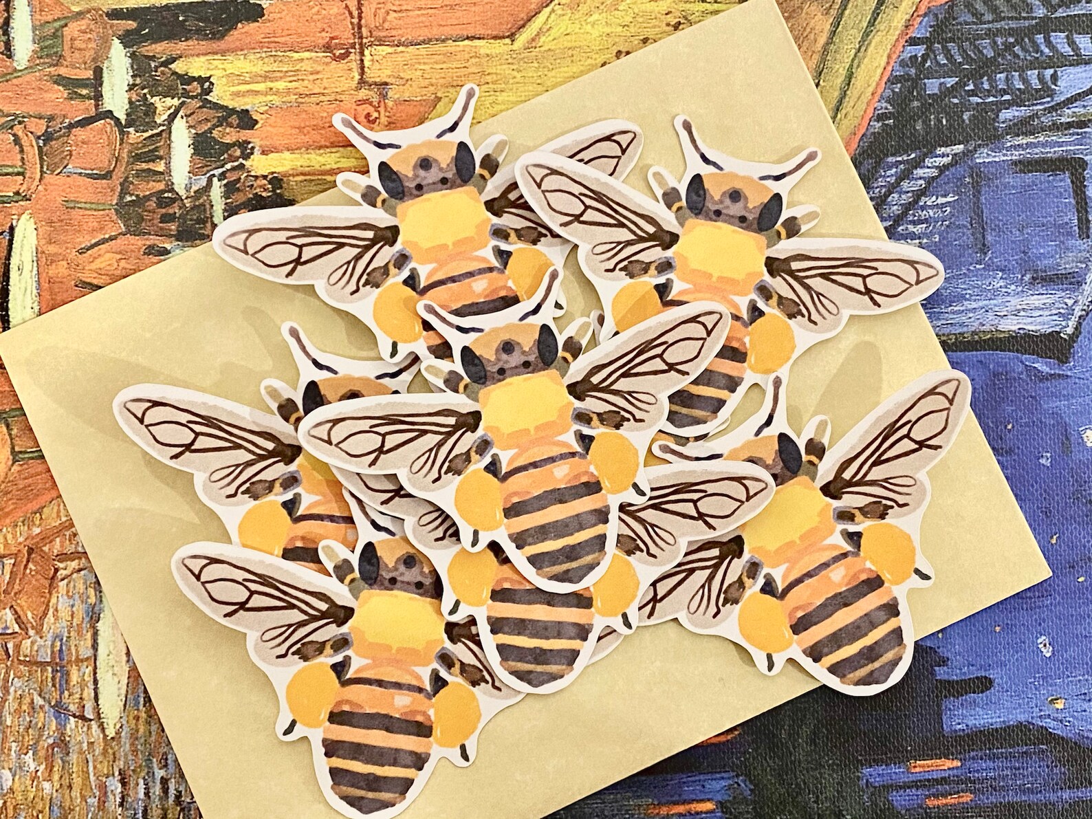 Honey Bee 3 Waterproof Sticker. Watercolour style Bee | Etsy