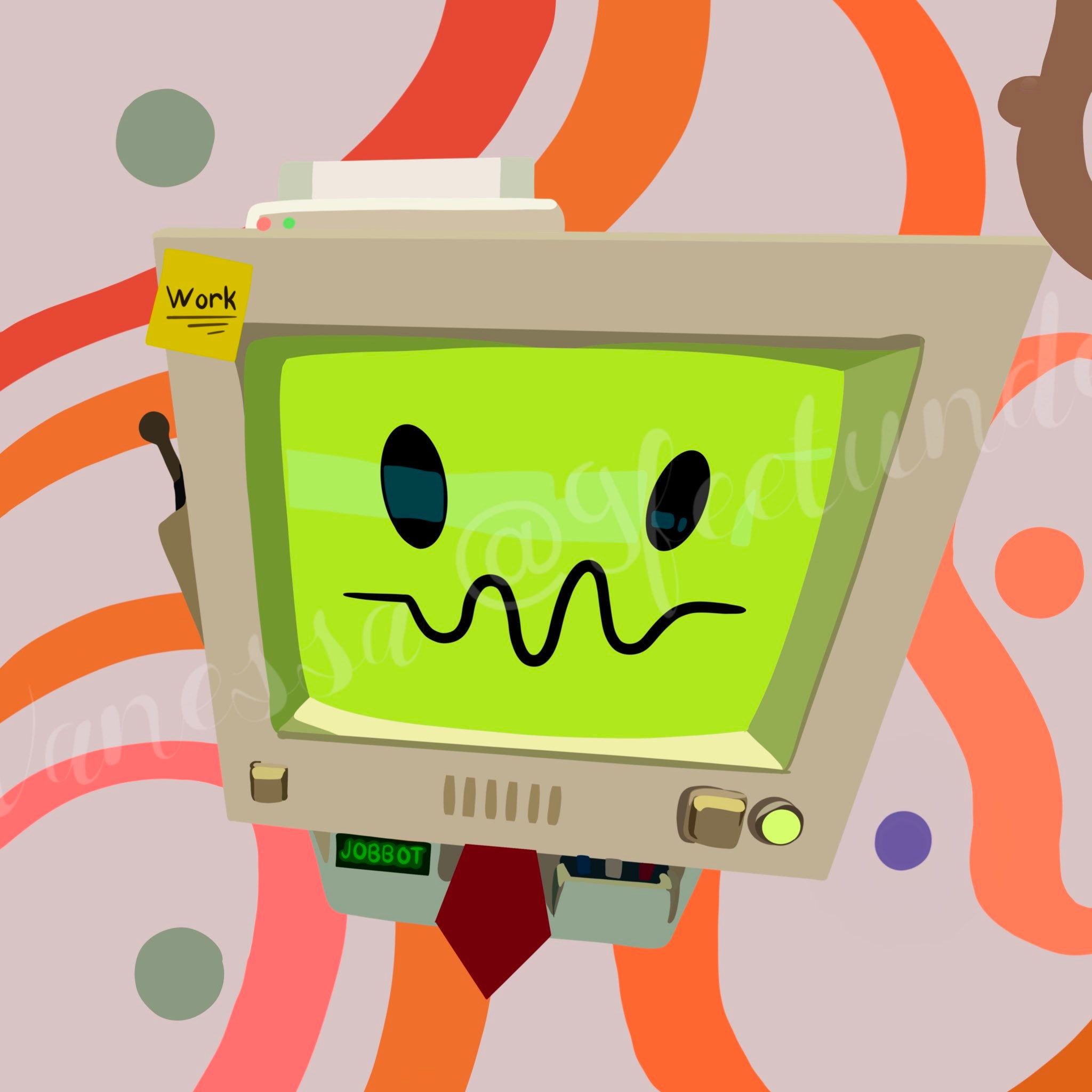 Job Simulator 3 Waterproof Sticker. Jobbot Sticker. | Etsy