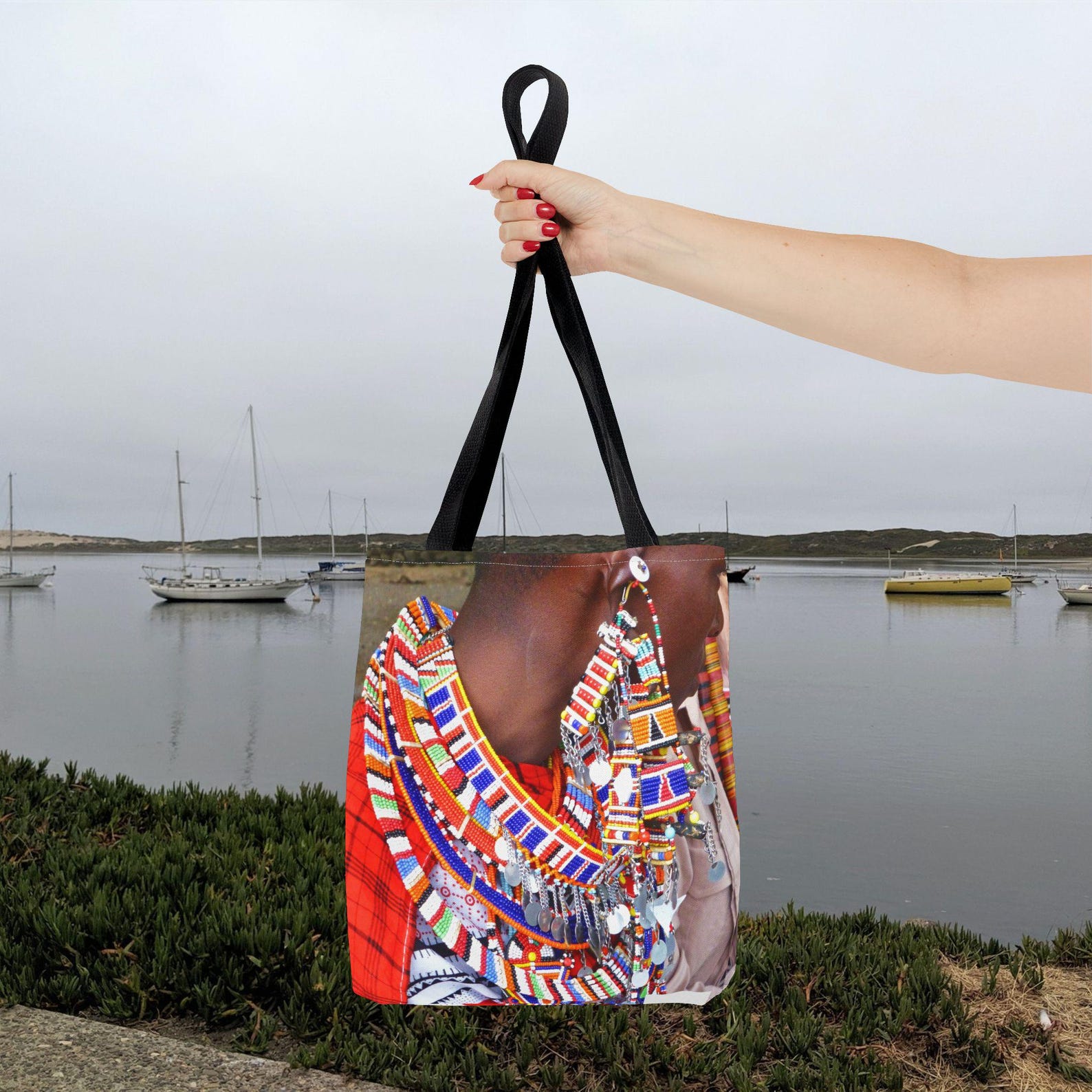 Maasai Tribal Tote Bag: Kenyan Photo Print Market Bag - Etsy