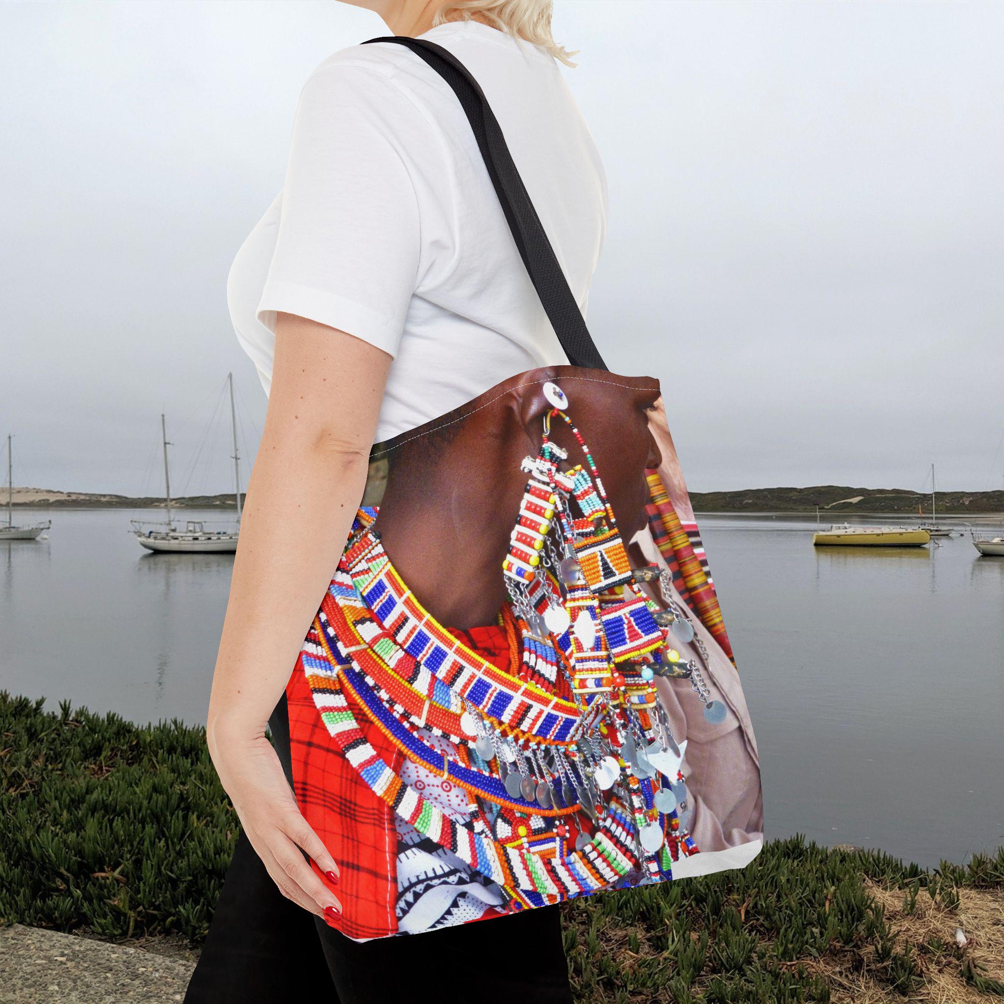 Maasai Tribal Tote Bag: Kenyan Photo Print Market Bag - Etsy