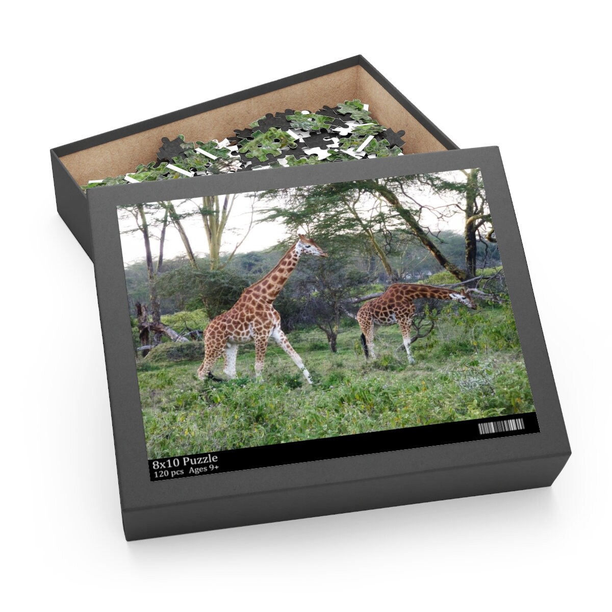 Giraffe Print Puzzle, Kenya National Park, 2 Sizes, African Wild Life ...