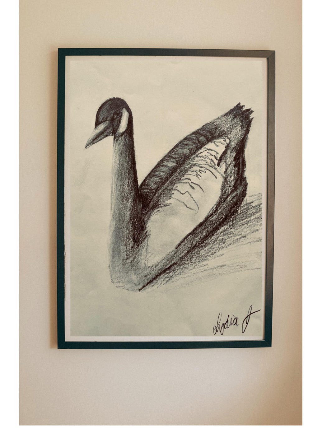 Wall Art Animal Print Drawing Canadian Goose Art Print for Cabin Art ...