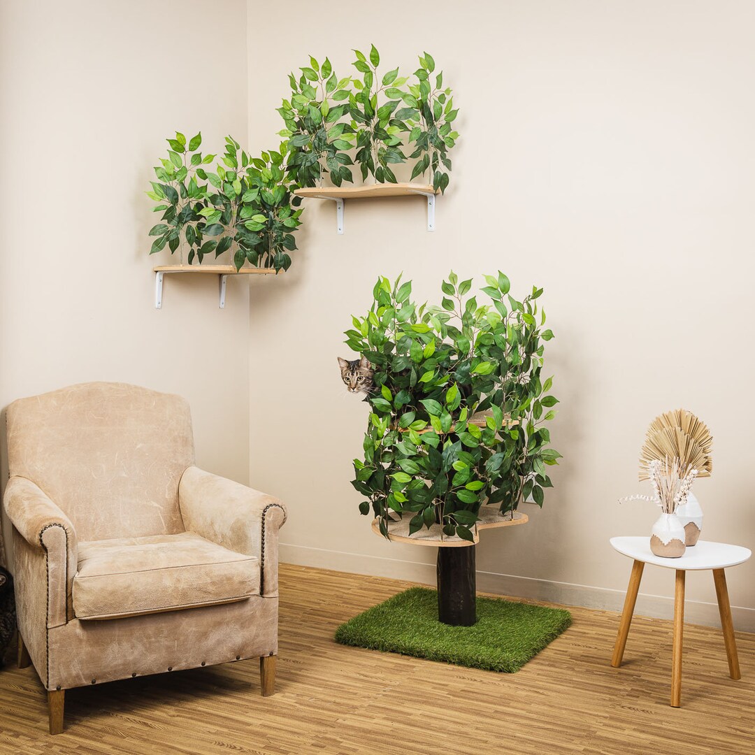 On2 Pets 4ft Cat Tree and Canopies With Leaves Bundle Deal - Etsy