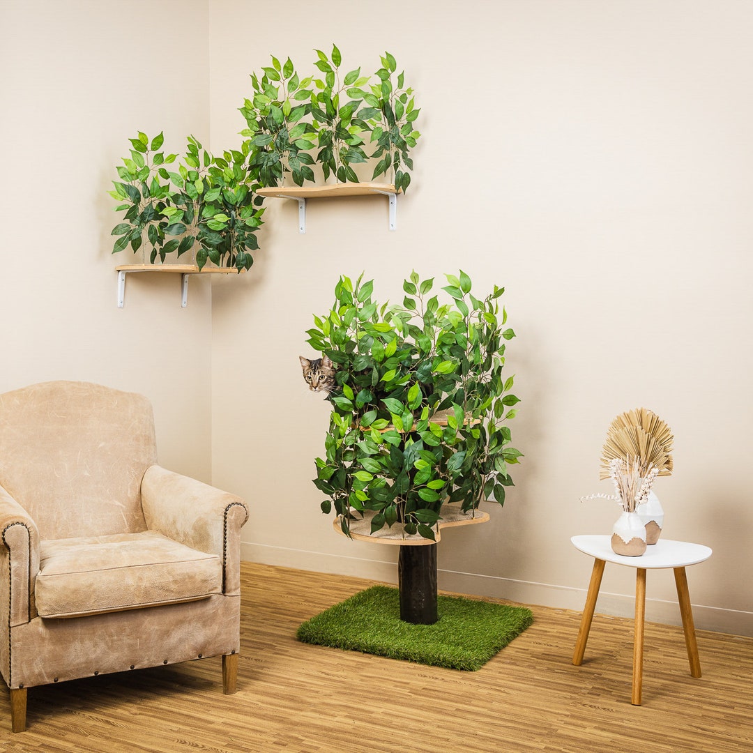 On2 Pets 4ft Cat Tree and Canopies With Leaves Bundle Deal Made in USA ...