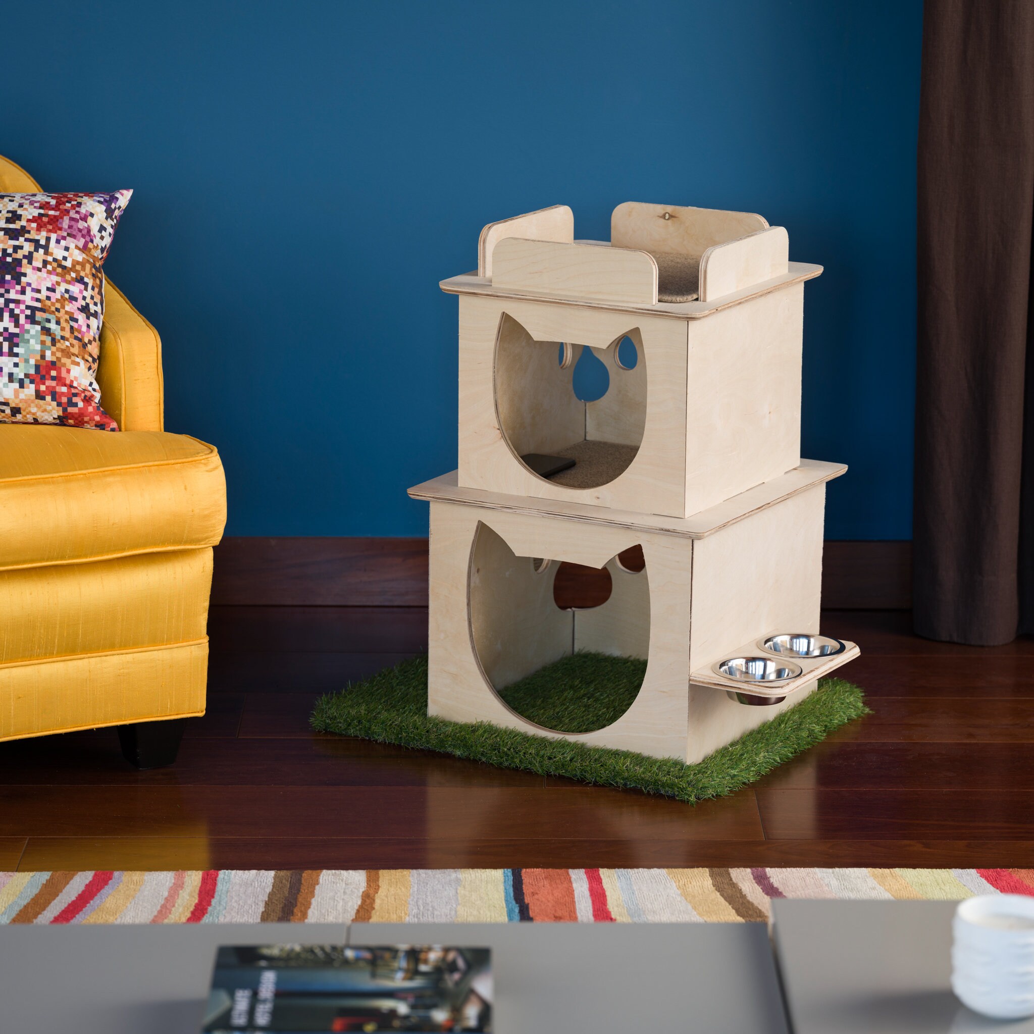 On2 Pets Cat Activity Loft W/scratching Post Modular Cat - Etsy