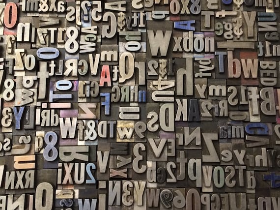 Lot of 100 Large Antique VINTAGE Metal LETTERPRESS Print Type | Etsy