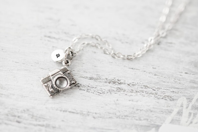 Sterling Silver Camera Charm Necklace Tiny Camera Necklace - Etsy