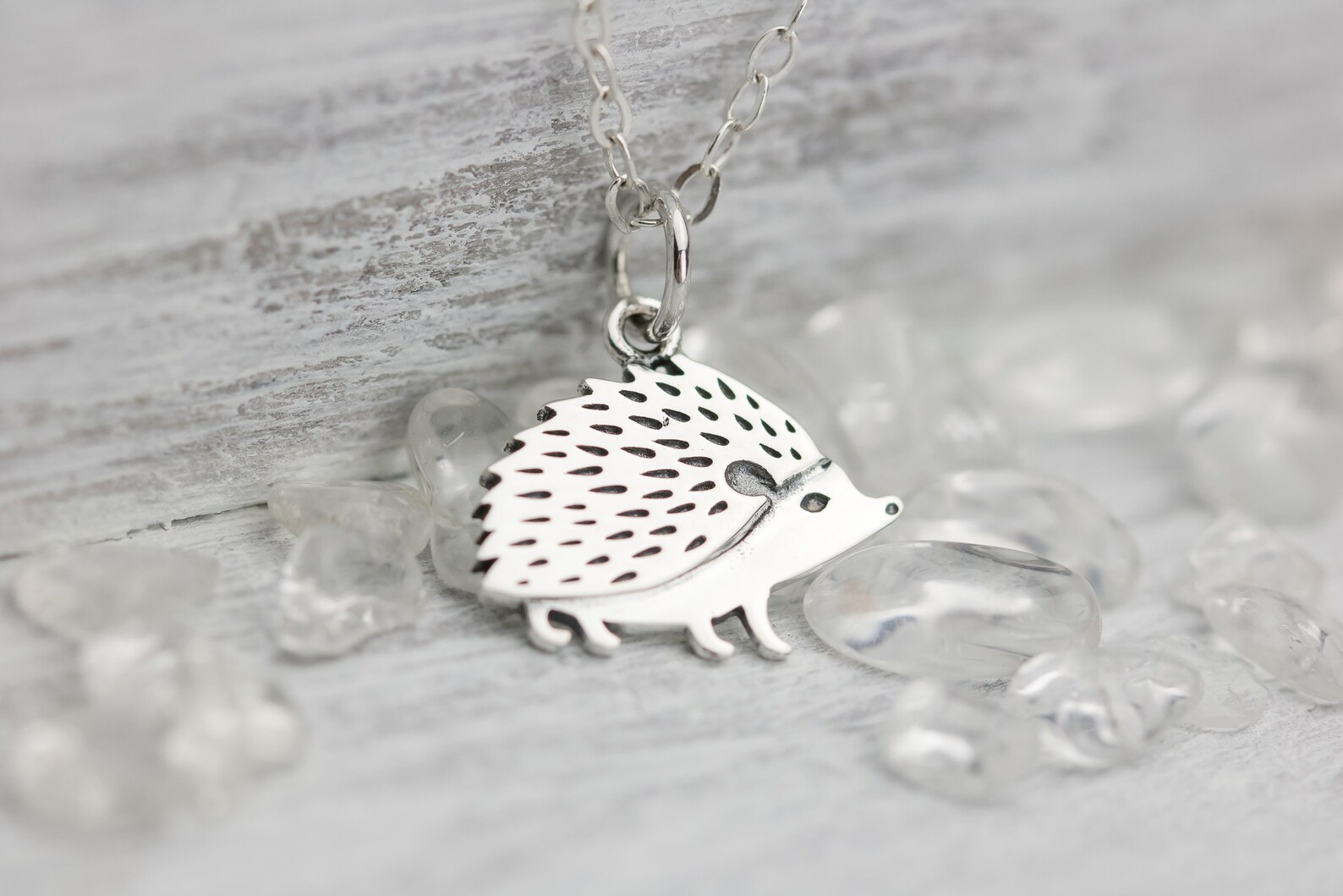 Sterling Silver Hedgehog Necklace Hedge Hog Charm Necklace | Etsy