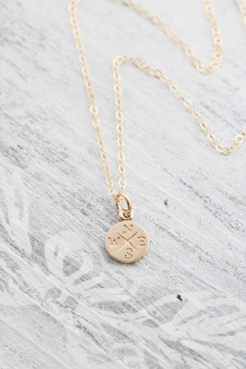 Gold Compass Necklace Graduation Necklace Travel Jewelry - Etsy