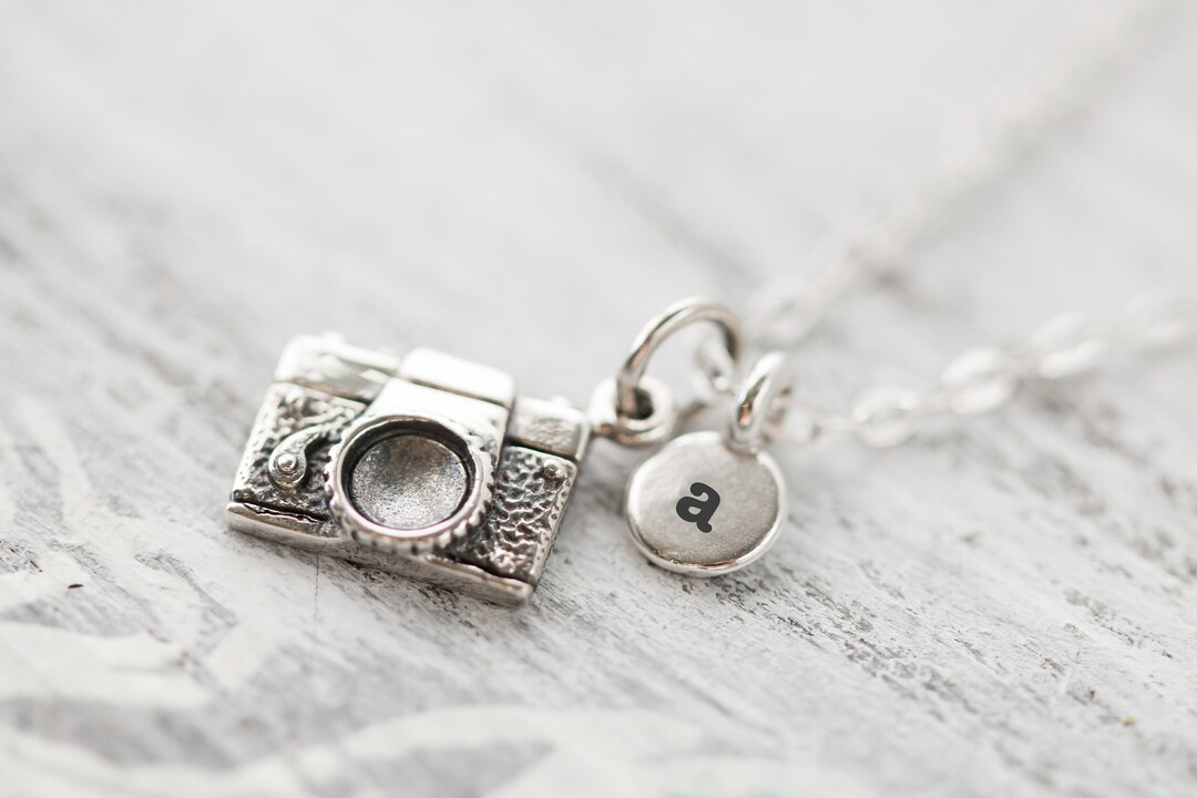 Sterling Silver Camera Charm Necklace: Photographer Traveler Jewelry - Etsy
