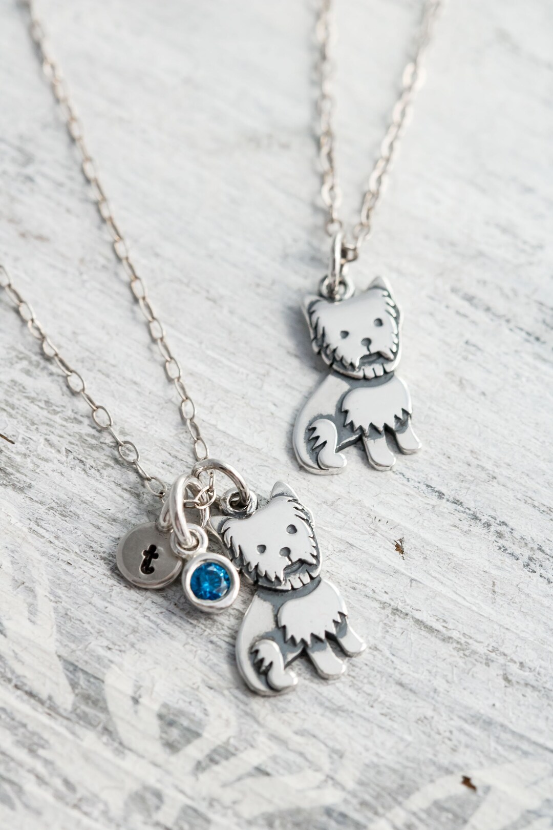 Sterling Silver Yorkie Small Charm Necklace • Yorkshire Terrie Necklace ...
