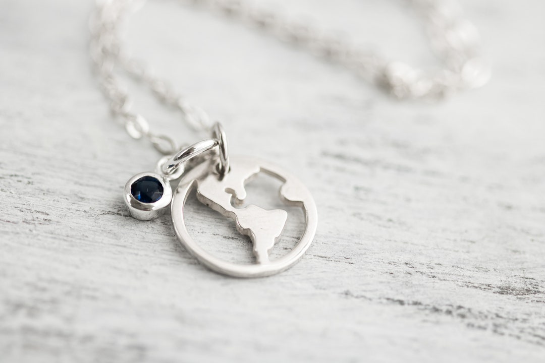 Earth Necklace, World Map Necklace, World Necklace, Wanderlust Necklace ...
