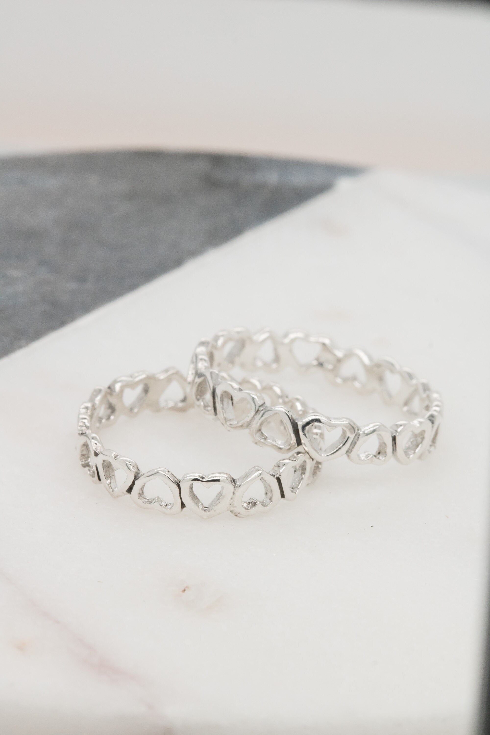 Sterling Silver Heart Ring Heart Ring For Women Open Heart | Etsy