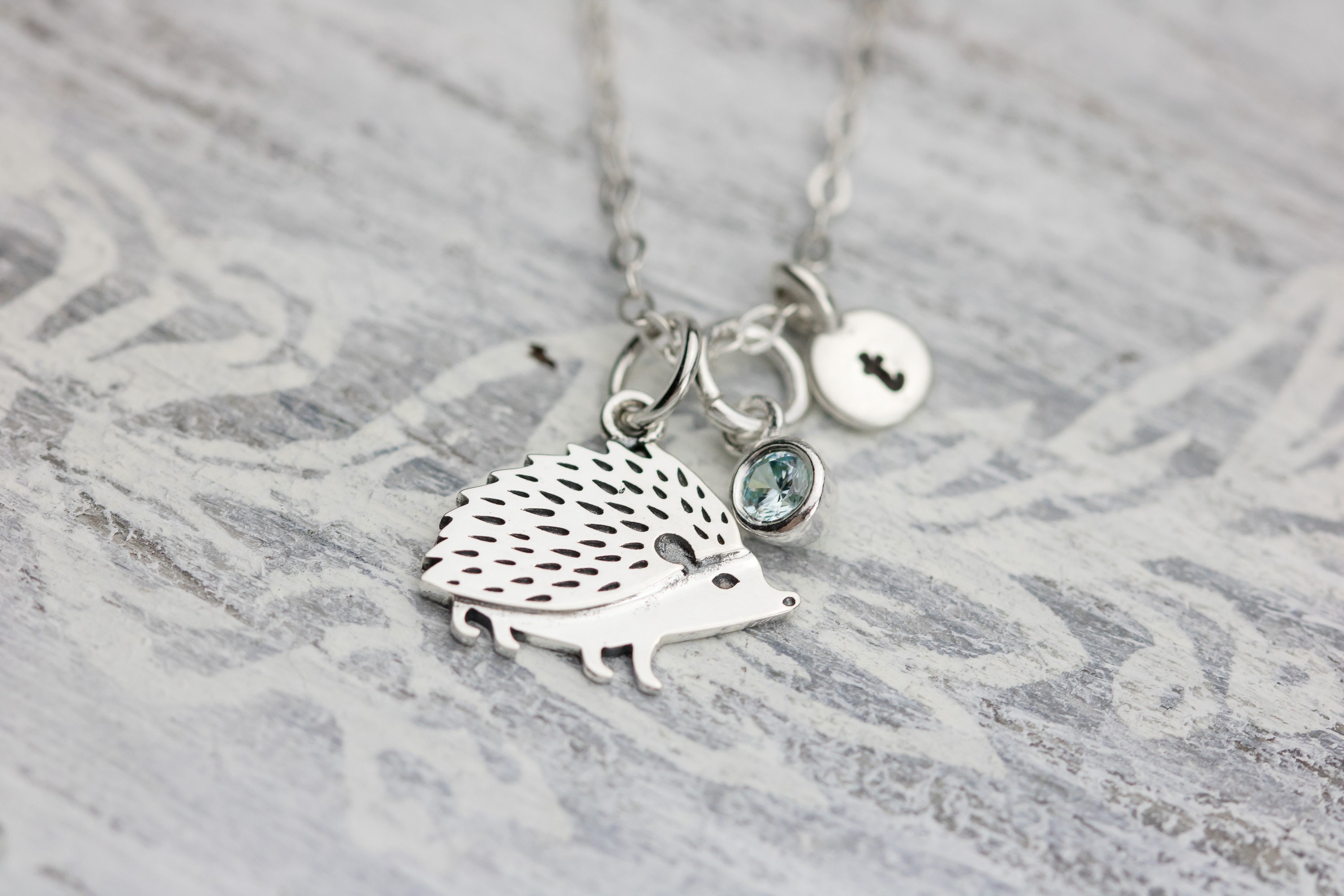 Sterling Silver Hedgehog Necklace Hedge Hog Charm Necklace | Etsy