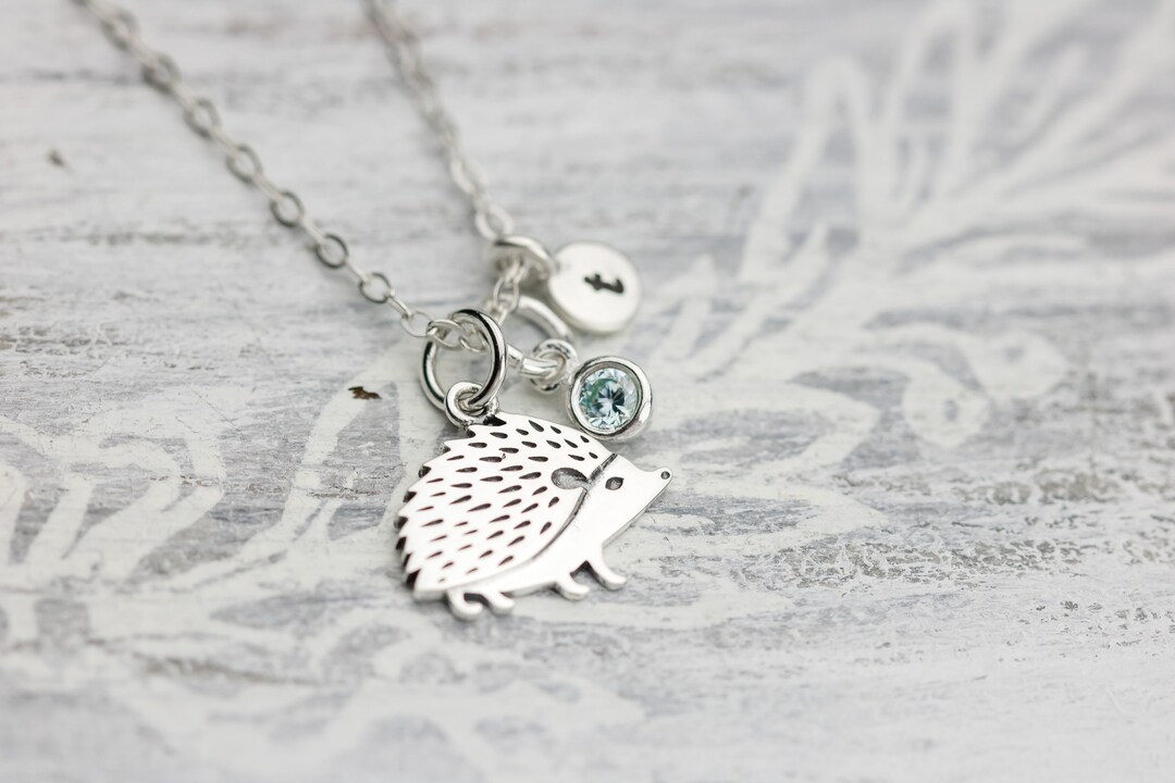Sterling Silver Hedgehog Necklace, Hedge Hog Charm Necklace ...