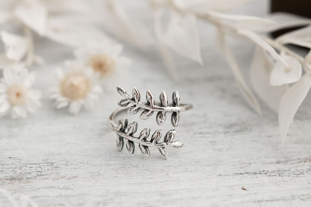 Sterling Silver Vine Wrap Ring • Silver Leaf Ring • Branch Ring • Twig ...