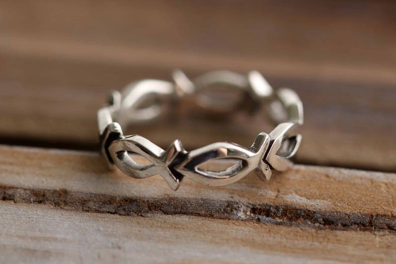 Christian Fish Ring Ishthys Ring Icthus Ring Sterling | Etsy