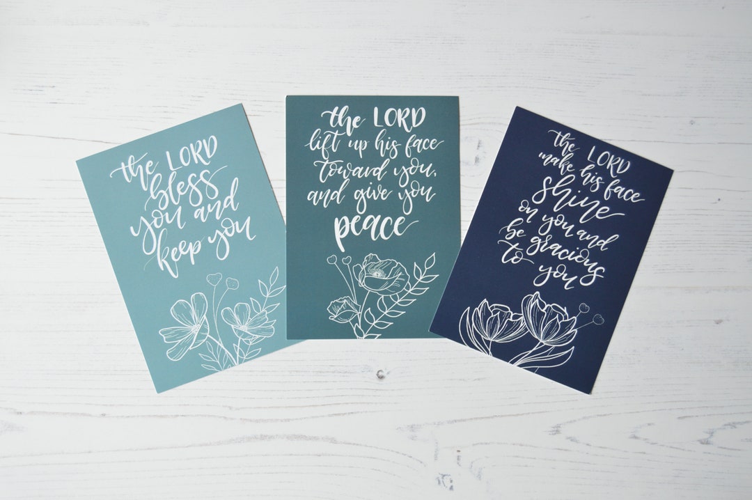Numbers 6 Blessing Postcard Pack - Etsy UK