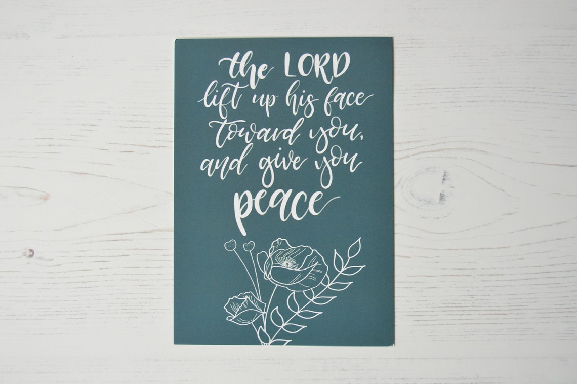Numbers 6 Blessing Postcard Pack - Etsy UK