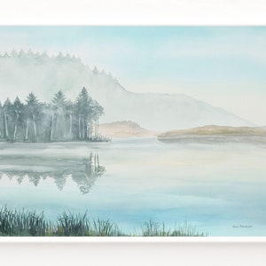 Lake Watercolor Painting, Nature Watercolor, Print From Original ...