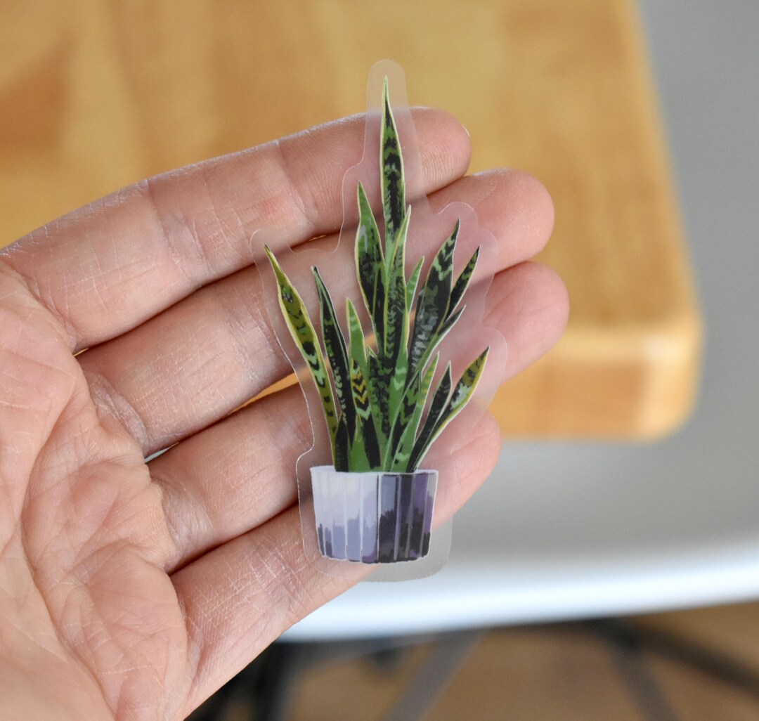 Clear Green Plant Sticker, Plant Lover Sticker for Water Bottle, Home ...