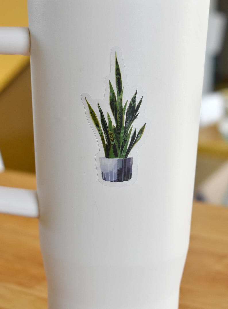 Clear Green Plant Sticker, Plant Lover Sticker for Water Bottle, Home ...