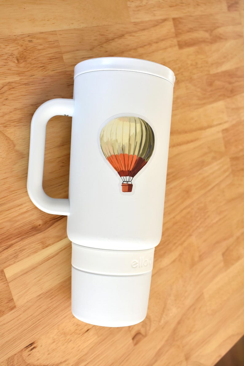 Hot Air Balloon Sticker, Clear Hot Balloon Decal for Water Bottle ...