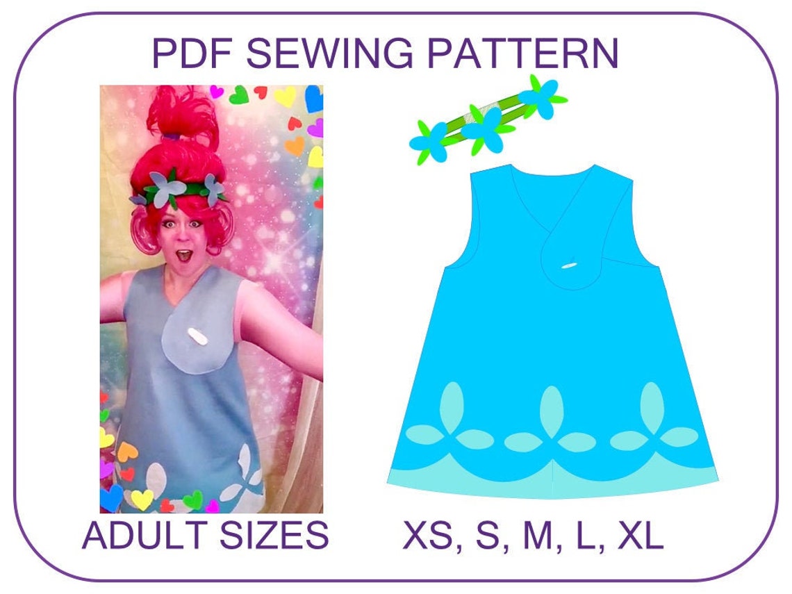 Adult Size Poppy Troll Pattern VERY EASY PDF Sewing Pattern - Etsy