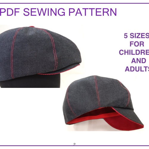 Newsboy Cap PDF Sewing Pattern - Etsy