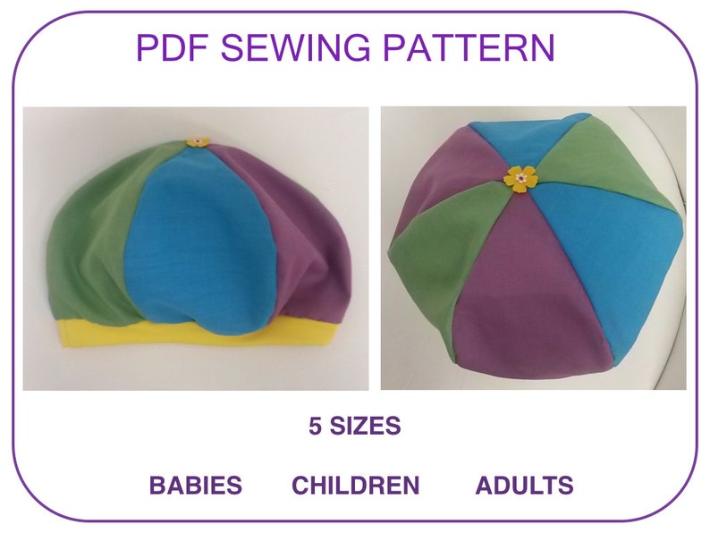 Beret Pattern for Babies Toddlers Children Adults Pdf Pattern Unisex ...