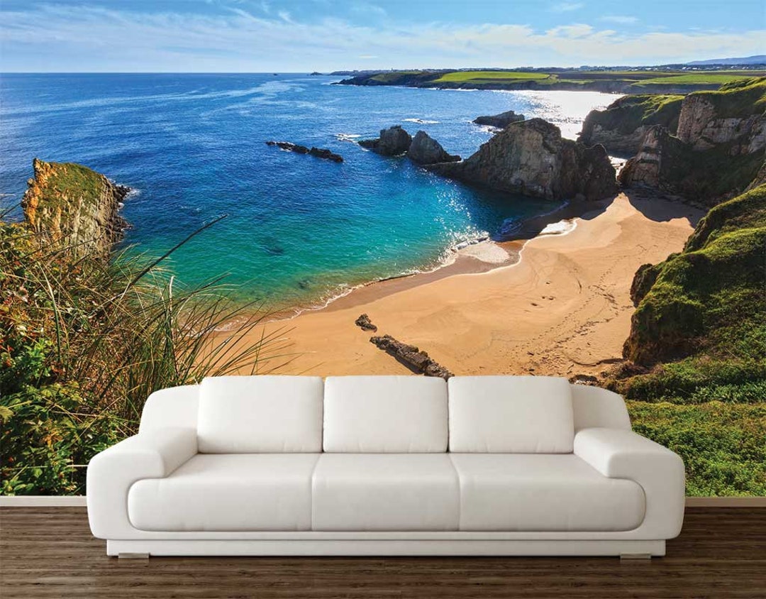 Coastal Decor, PEEL AND STICK Wallpaper, Peaceful View Wall Mural ...