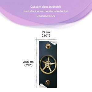 Safe Door Mural, SAFE BOX DOOR Sticker, Vault Door Decal, Peel and ...