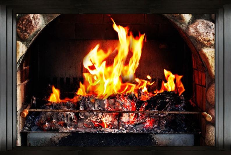 Fireplace Wall Sticker Wall Mural Wall Covering Wall Decal - Etsy
