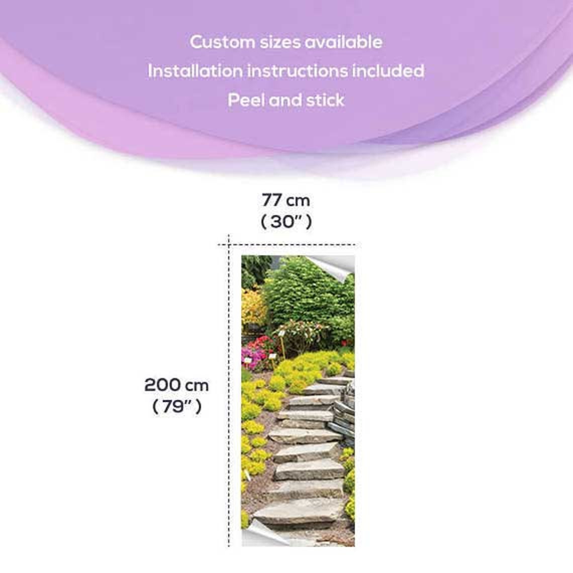 Garden Door Mural Door Decal Self Adhesive Door Decal Door - Etsy