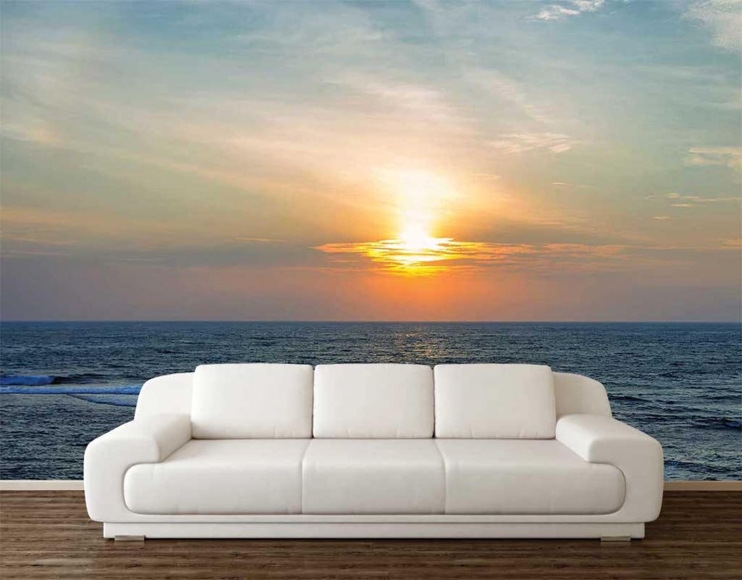 Nautical Wall Decor, OCEAN VINYL DECAL, Peel and Stick, Sea Wall Art ...